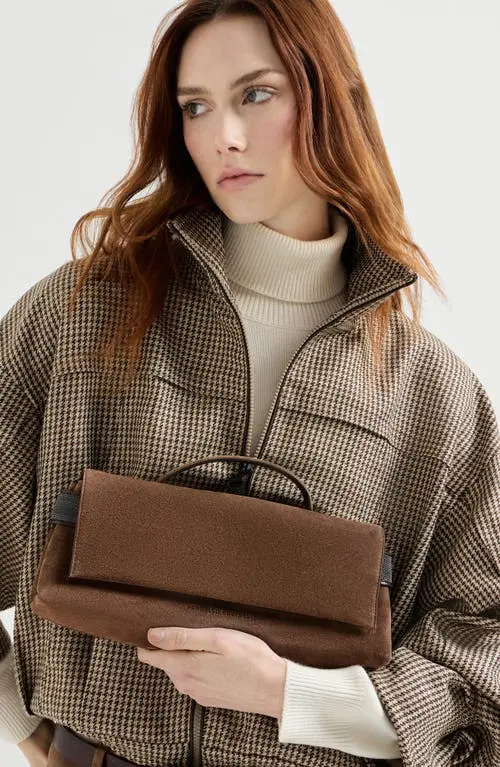 Brunello Cucinelli Suede Essence Clutch Bag