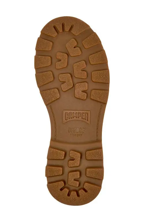 Camper Brutus Lace Up Leather Bootie With Lug Sole