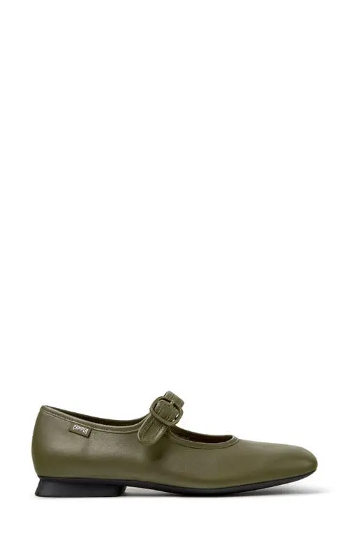 Camper Casi Myra Mary Jane Flat - Dark Green