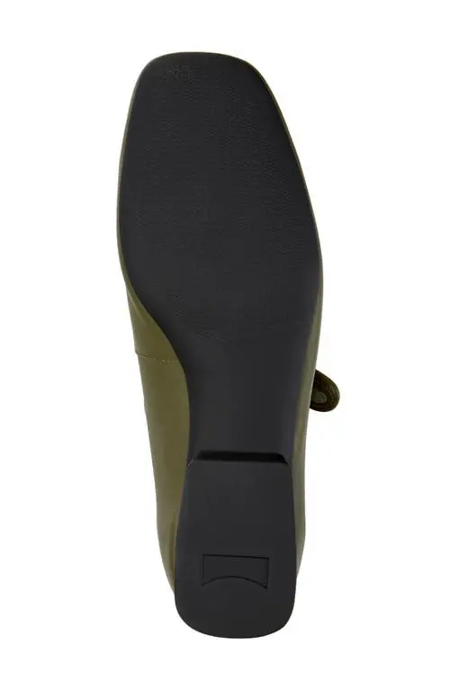 Camper Casi Myra Mary Jane Flat - Dark Green