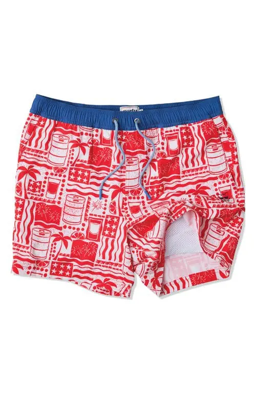 PARTY PANTS 5-inch Swim Trunks