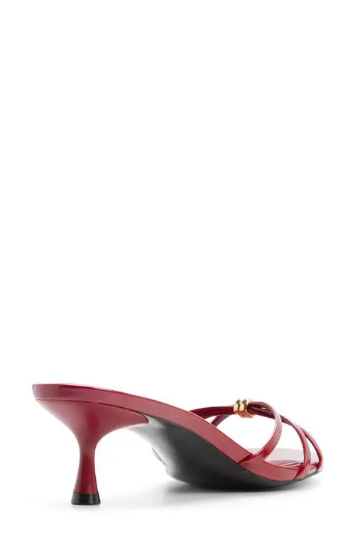 Aldo Madalyn Strappy Slide Sandal - Dark Red