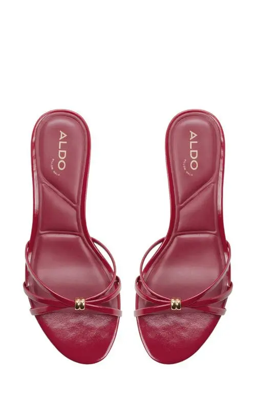 Aldo Madalyn Strappy Slide Sandal - Dark Red