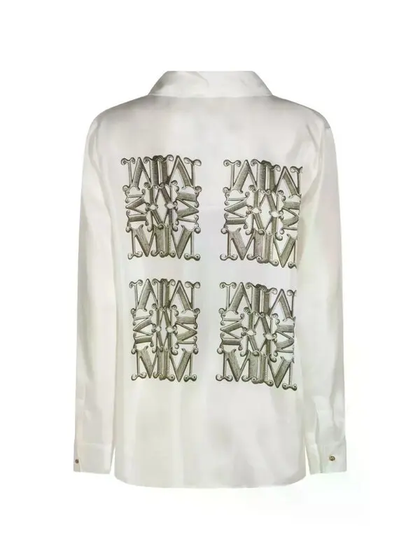 Max Mara Logo-print Silk Shirt