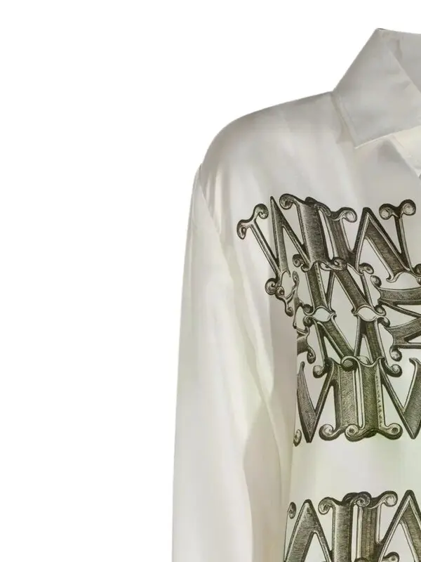 Max Mara Logo-print Silk Shirt