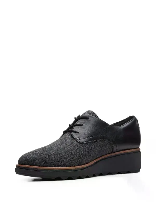 Clarks Sharon Rae Lace-up Derby Shoes - Black