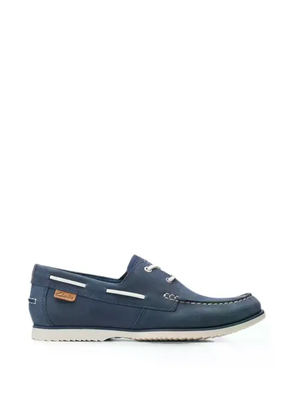 Clarks Noonan Boat Shoes - Blue