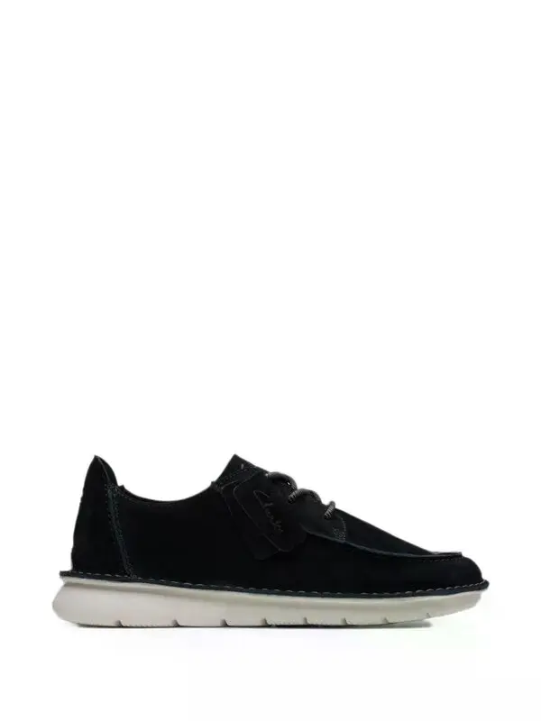 Clarks Colehill Seam Suede Derby Shoes - Black