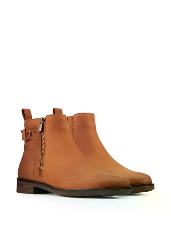 Clarks Memi Lo Buckle-detail Ankle Boots - Brown