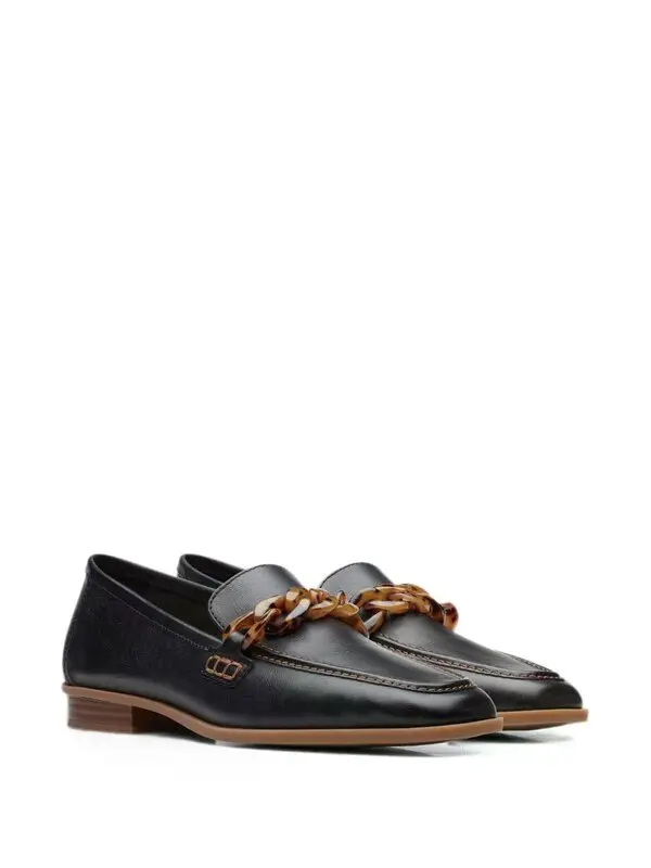 Clarks Sarafyna Iris Chain-link Leather Loafers