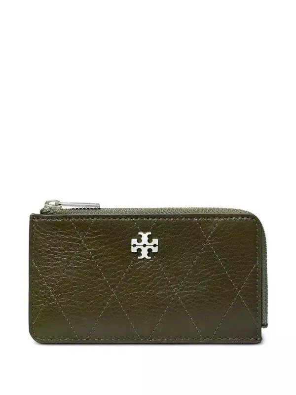 Tory Burch Quilted Calf Leather Cardholder - Green