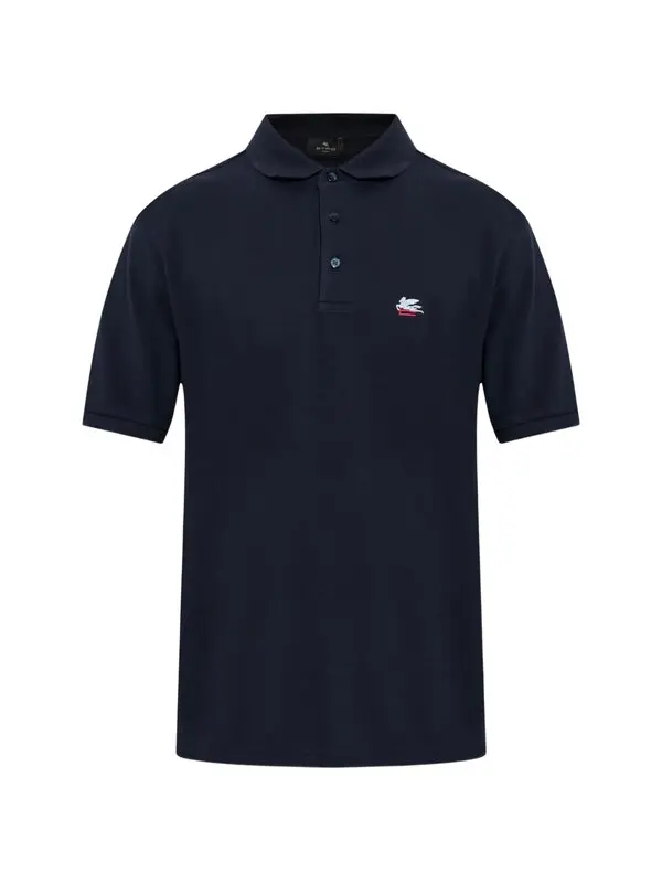 Etro Polo With Printed Details - Blue