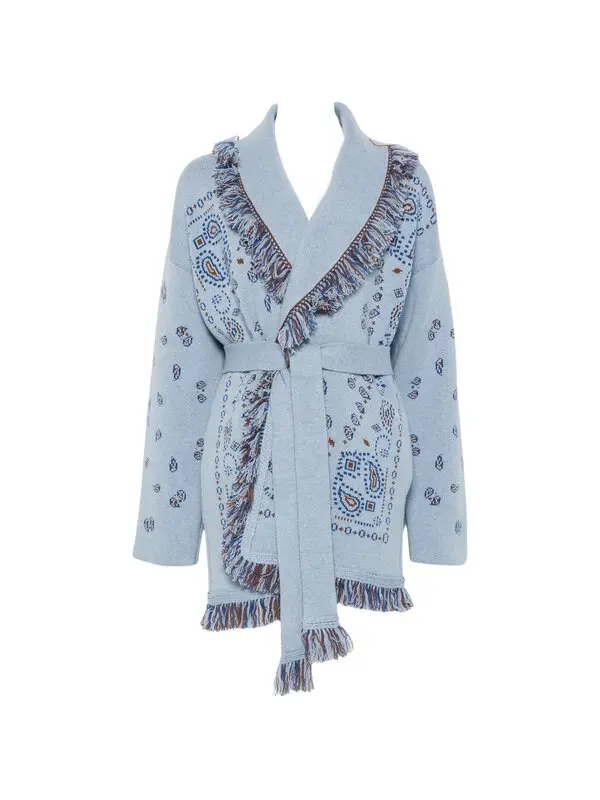 Alanui Bandana Jacquard Cardigan