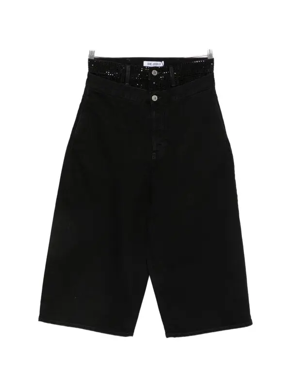 Attico Cotton Denim Bermuda Shorts - Multicolor