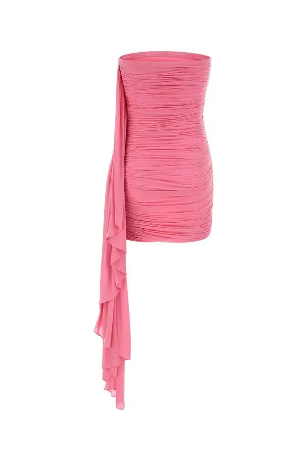 Alexander Wang Fluorescent Stretch Cupro Mini Dress - Pink