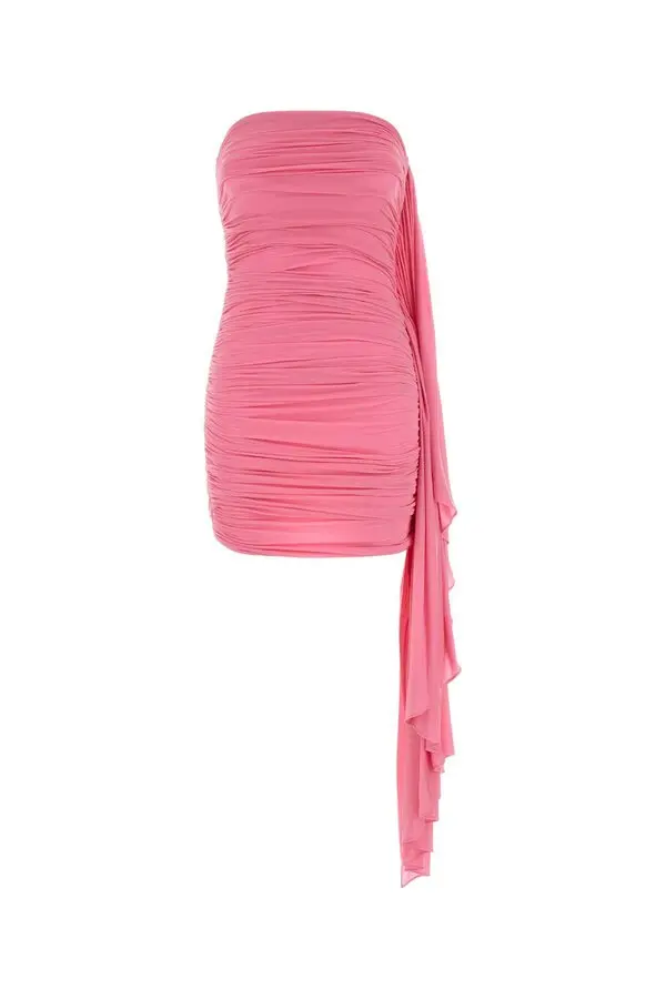 Alexander Wang Fluorescent Stretch Cupro Mini Dress - Pink