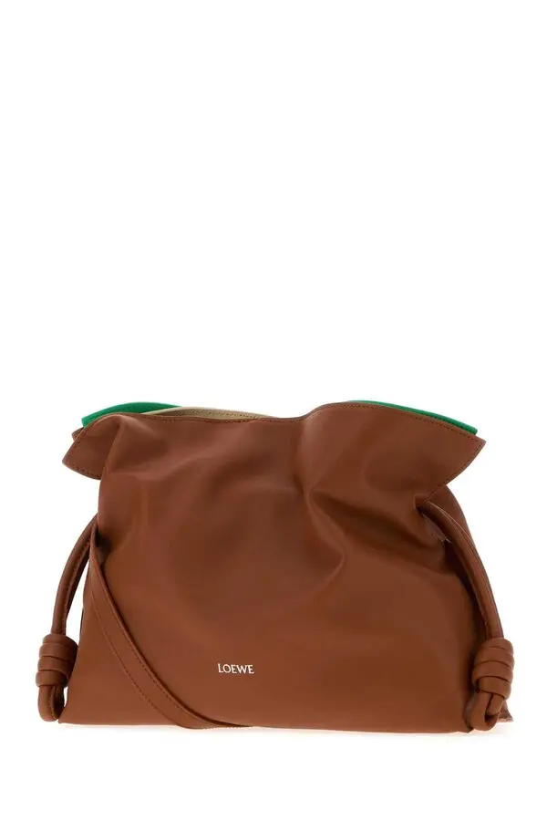 Loewe Caramel Leather Layered Flamenco Clutch