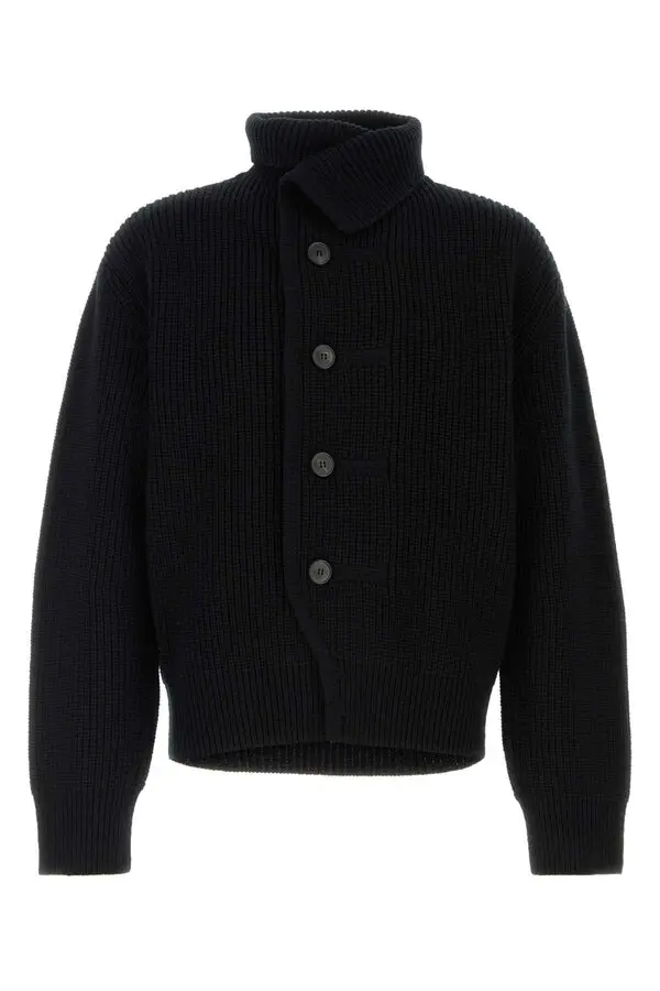 Dries Van Noten Wool Marino Cardigan - Black