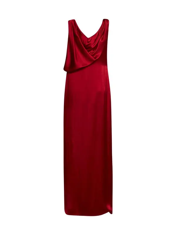 MAISON MARGIELA Satin Draped Maxi Dress