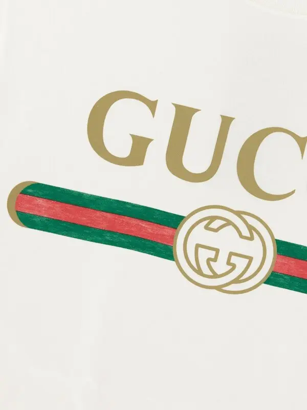 Gucci Logo Print Cotton T-shirt - Multicolor