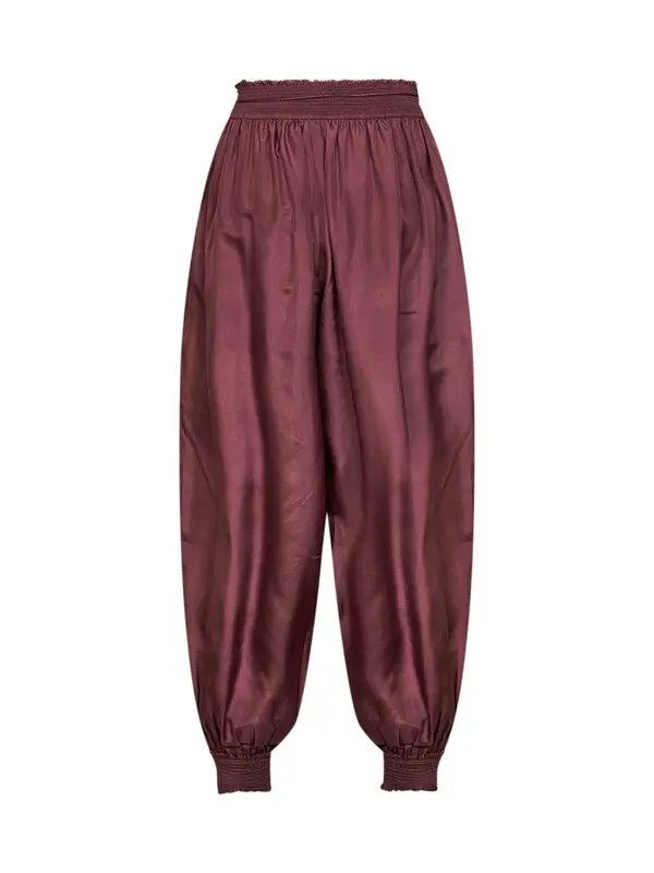 Zimmermann Silk Habotai Aster Harem Trousers - Multicolor