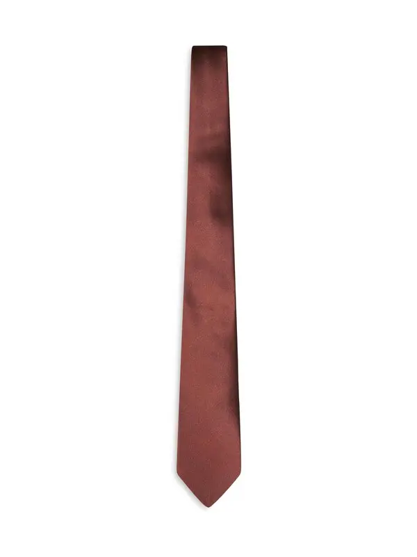 Saint Laurent Copper Silk Satin Tie - Multicolor
