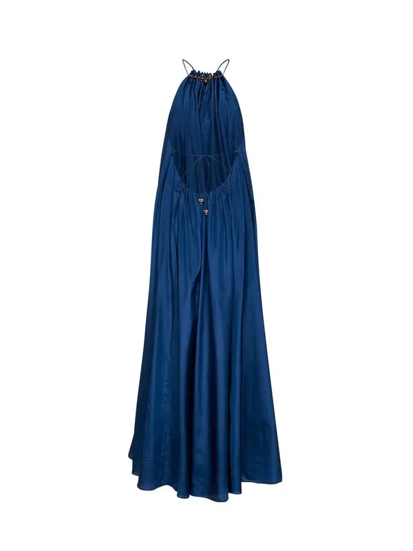Zimmermann Cobalt Silk Maxi Dress - Multicolor