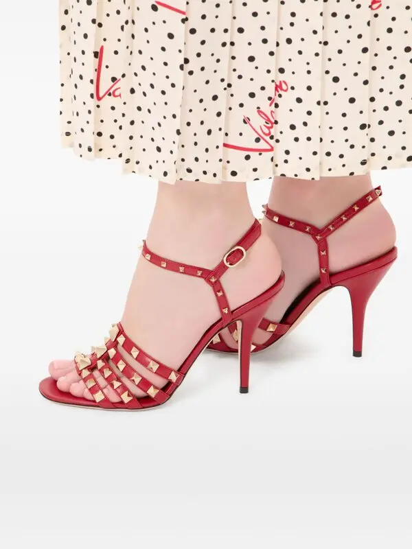 Valentino Garavani Rockstud Leather Strappy High Heel Sandals