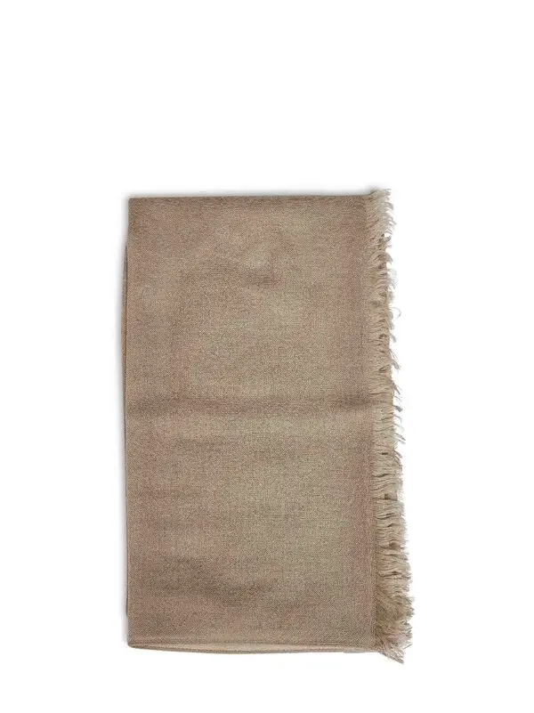Brunello Cucinelli Brown Cashmere And Silk Scarf