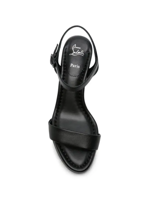 CHRISTIAN LOUBOUTIN Jane Leather Block Heel Sandals