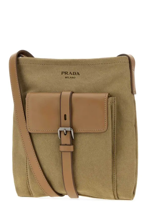 Prada Khaki Canvas Route Crossbody Bag