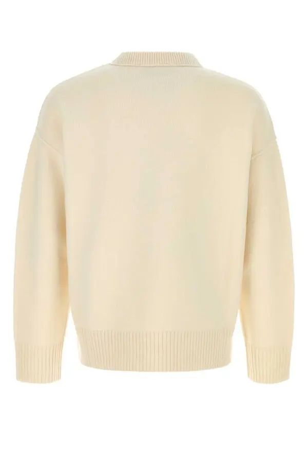 AMI Paris Ivory Wool Sweater