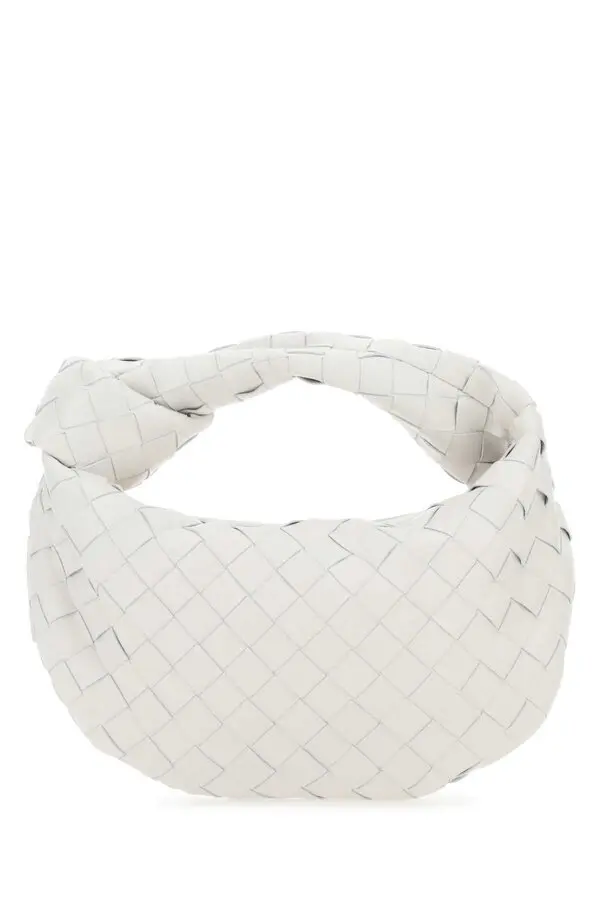 Bottega Veneta Chalk Nappa Leather Mini Jodie Handbag - White