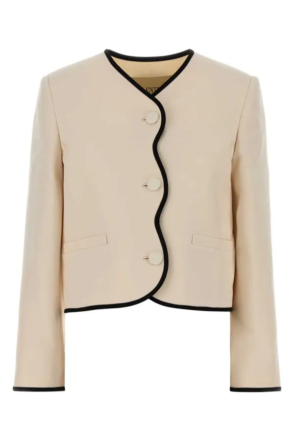 Valentino Garavani Cream Wool Blend Jacket