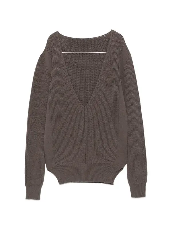 Rick Owens Wool V-neck Sweater - Multicolor