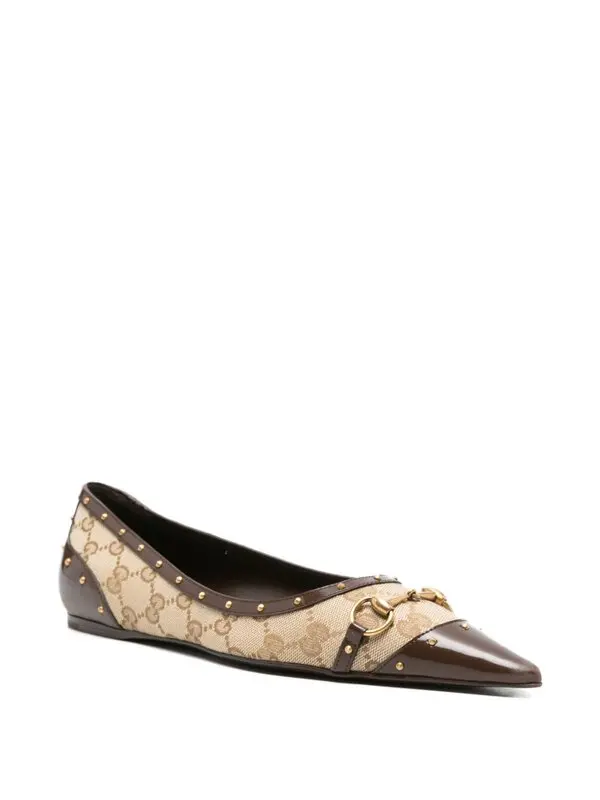 Gucci Savoy Ballet Flats With Horsebit Detail - Multicolor