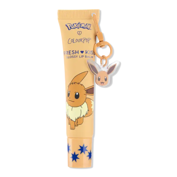 COLOURPOP X Pokemon Fresh Kiss Glossy Lip Balm W/ Keychain Charm - Eevee