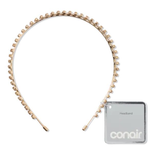 Conair Accessories Double-strand Headband With Smoky Quartz-inspired Stones