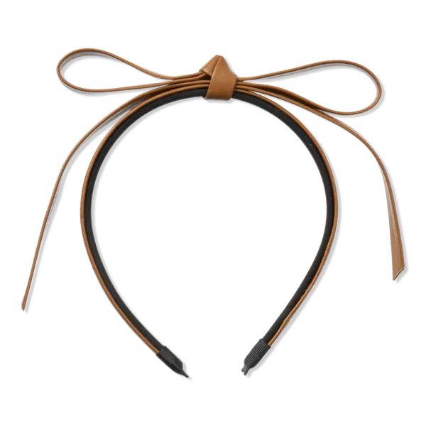 Conair Accessories Faux Leather Bow Headband - One-color