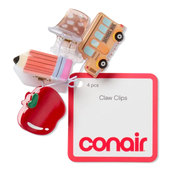 Conair Accessories Mini Acrylic Claw Clips 4 Piece Set - One-color
