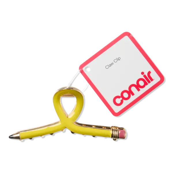 Conair Accessories Pencil Metal Claw Clip With Epoxy Detailing - One-color