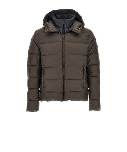 FAY Quilted Zip-up Hooded Jacket