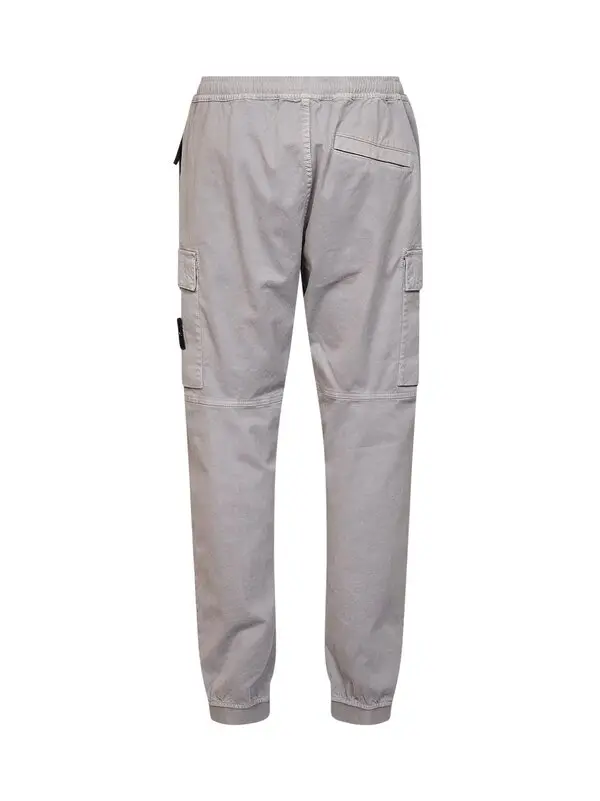 Stone Island Grey Organic Stretch Broken Twill Cargo Trousers - Multicolor