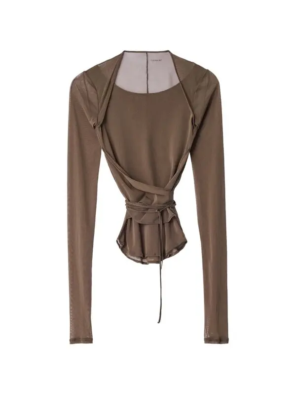 LEMAIRE Ballerina Knotted Mesh Jersey Top - Multicolor