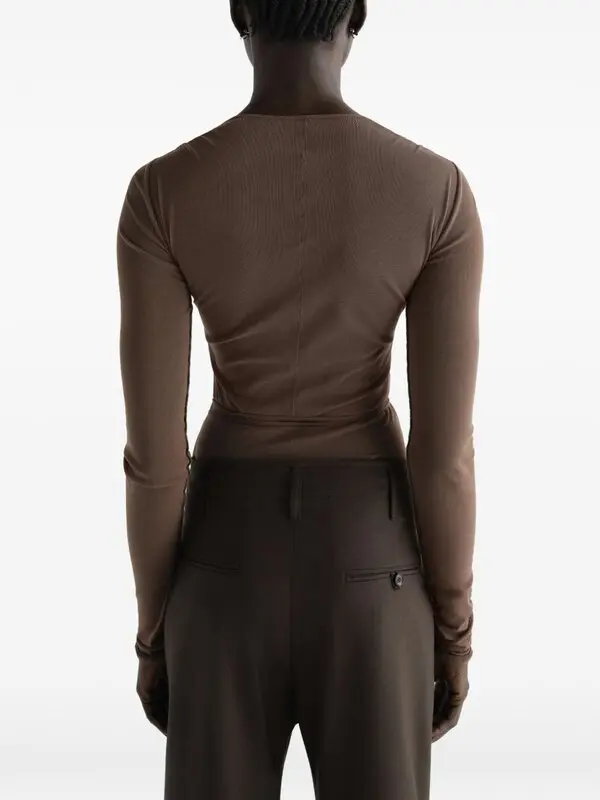 LEMAIRE Ballerina Knotted Mesh Jersey Top - Multicolor
