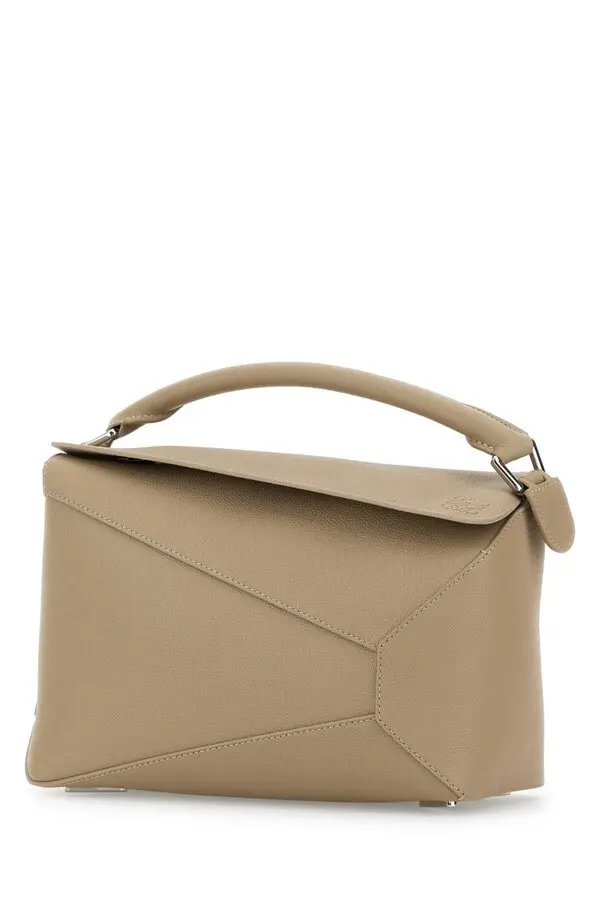 Loewe Cappuccino Leather Medium Puzzle Edge Handbag - Brown
