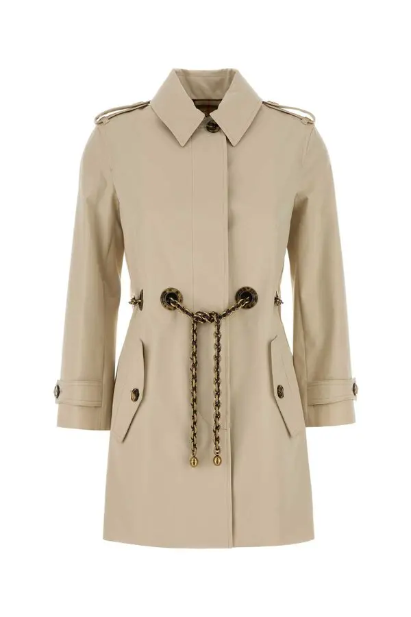 Burberry Sand Gabardine Stonehaven Trench Coat - Brown