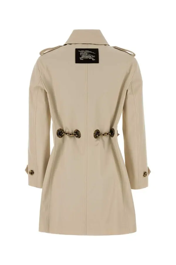 Burberry Sand Gabardine Stonehaven Trench Coat - Brown