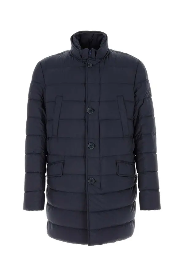 Herno Navy Nylon Padded Jacket