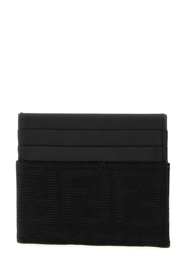 Fendi Jacquard Ff Card Holder - Black